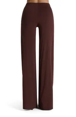 Naked Wardrobe Pull-on Wide Leg Pants - Chocolate
