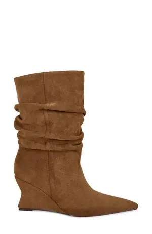 AZALEA WANG Asaf Slouch Shaft Bootie - Tan