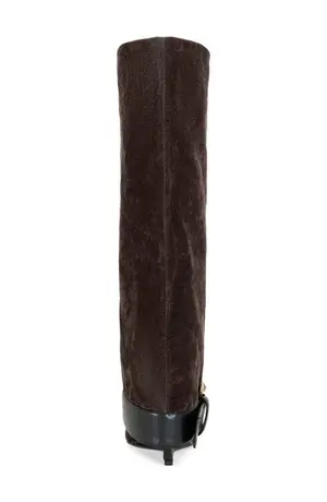 AZALEA WANG Antonina Belted Wedge Boots - Brown