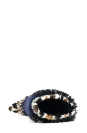 AZALEA WANG Upendo Mixed Faux Fur Stiletto Boots