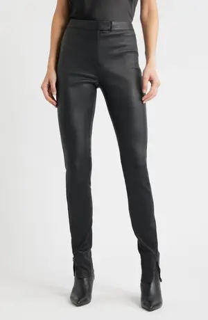 BOSS Simax Slim Fit Leather Pants