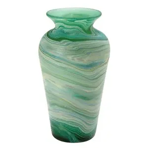 TEN THOUSAND VILLAGES Deep Currents Vase - Blue Green