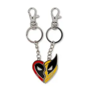 TOYNK Marvel Studios Deadpool & Wolverine "best Friends" 2-piece Enamel Keychain Set - Red/black