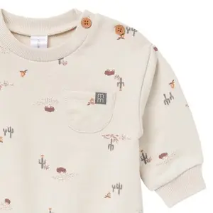 MODERN MOMENTS™ BY GERBER Long Sleeve Bubble Romper - Buffalo Desert