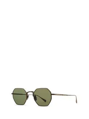 MR. LEIGHT Irregular Sunglasses - Antique Gold/semi-flat Diamond Green
