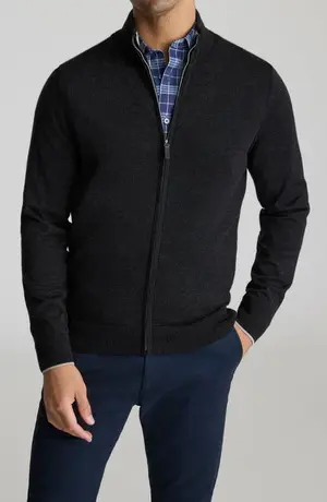 UNTUCKIT Alston Merino Wool Zip Cardigan