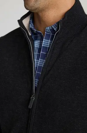 UNTUCKIT Alston Merino Wool Zip Cardigan