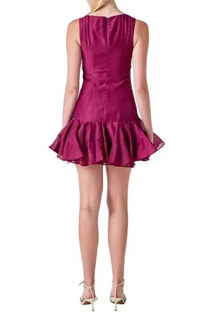Endless Rose Sleeveless Godet Mini Dress