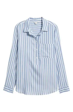 BEACHLUNCHLOUNGE Haley Popover Shirt - Slate Blue