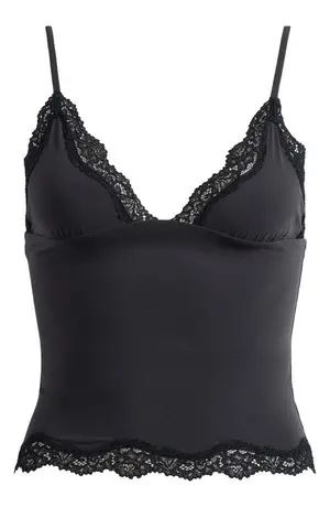 SKIMS Fits Everybody Lace Triangle Camisole - Onyx