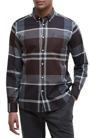 Barbour Dunoon Plaid Slim Fit Button-down Shirt - Midnight Oak Tartan