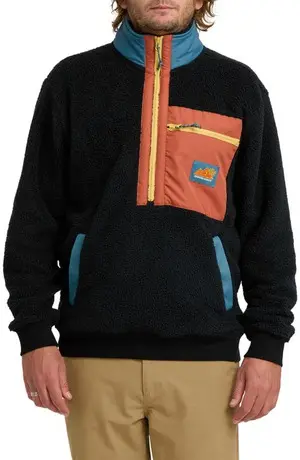 BILLABONG Colorblock Fleece Zip-up Jacket