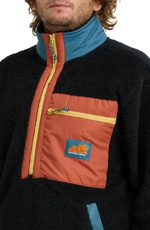BILLABONG Colorblock Fleece Zip-up Jacket