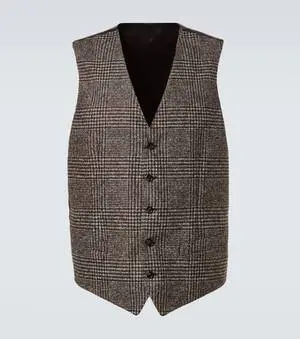 Dolce & Gabbana Checked Single-breasted Vest - Brown