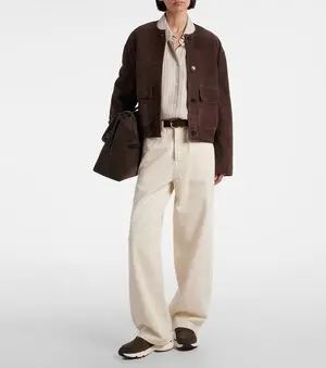 TOD'S Shearling-lined Leather Slip-on Shoes - Brown