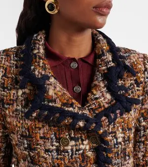 Etro Paisley Tweed Blazer