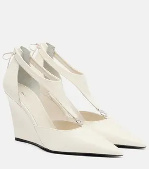 Coperni Leather Wedge Pumps - White