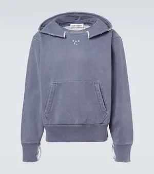 Our Legacy Relic Distressed Cotton Jersey Hoodie - Blue