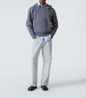 Our Legacy Relic Distressed Cotton Jersey Hoodie - Blue