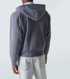 Our Legacy Relic Distressed Cotton Jersey Hoodie - Blue