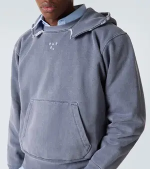 Our Legacy Relic Distressed Cotton Jersey Hoodie - Blue