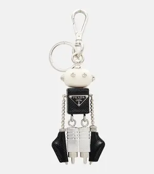 Prada Leather And Metal Bag Charm - Multicoloured