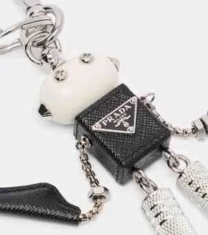 Prada Leather And Metal Bag Charm - Multicoloured