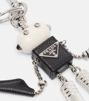 Prada Leather And Metal Bag Charm - Multicoloured