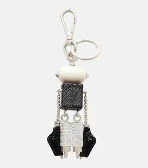 Prada Leather And Metal Bag Charm - Multicoloured