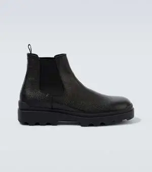 Prada Chelsea Leather Ankle Boots