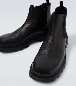 Prada Chelsea Leather Ankle Boots