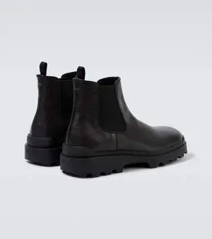 Prada Chelsea Leather Ankle Boots