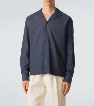 Frescobol Carioca Safra Cotton Flannel Shirt - Blue