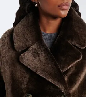 YVES SALOMON Double-breasted Shearling Coat
