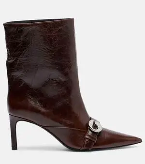 Coperni Belted Leather Ankle Boots