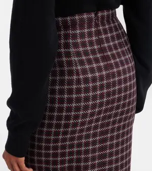 EMILIA WICKSTEAD Lorelei Houndstooth Genzianella Pencil Skirt