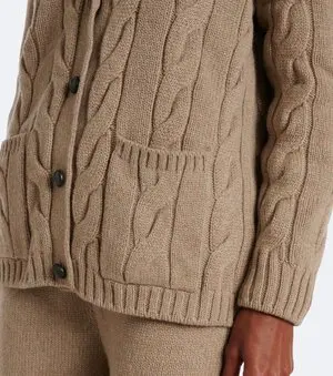 Loro Piana Napier Cable-knit Cashmere Cardigan