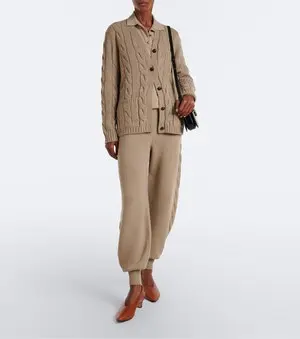 Loro Piana Napier Cable-knit Cashmere Cardigan