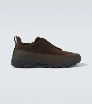Zegna Triple Stitch Monte Suede Sneakers - Brown