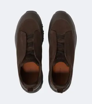 Zegna Triple Stitch Monte Suede Sneakers
