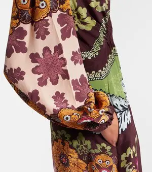La DoubleJ Printed Silk Maxi Dress