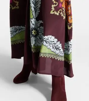La DoubleJ Printed Silk Maxi Dress
