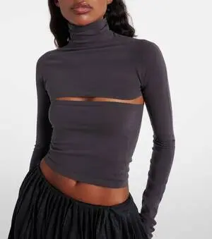 Alaïa Cropped Cutout Top