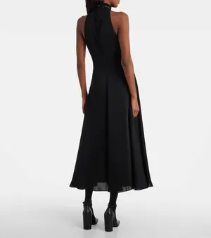 Alaïa Flower Halterneck Midi Dress