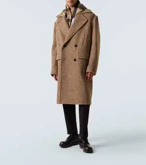 Dries Van Noten Double-breasted Wool-blend Coat
