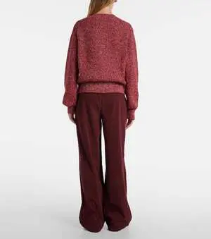 Varley Patricia Ribbed-knit Cardigan - Red