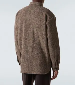 Dries Van Noten Wool And Cotton-blend Tweed Overshirt - Grey