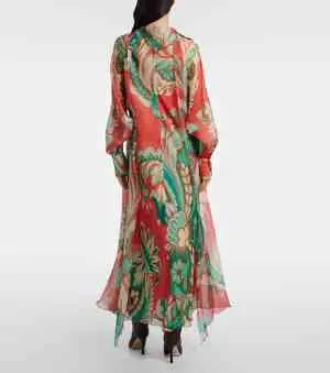 Etro Printed Silk Maxi Dress