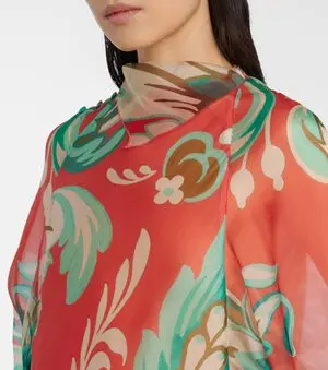 Etro Printed Silk Maxi Dress