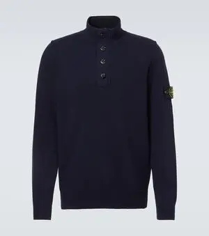 Stone Island Compass Wool-blend Polo Sweater